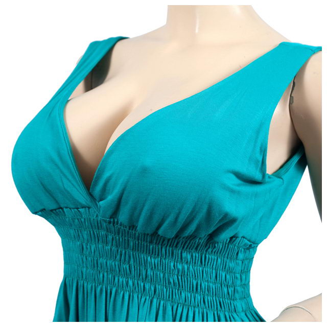Sexy Green Deep Cut V Neck Plus Size Tunic Top Evogues Apparel